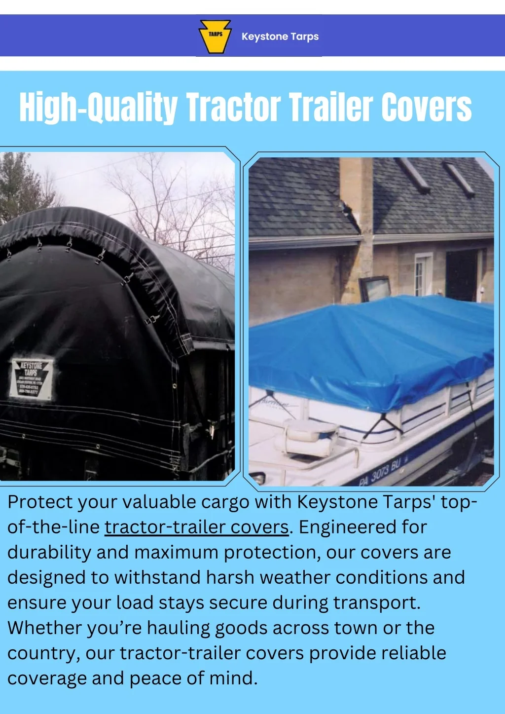 PPT - Durable Tractor Trailer Covers for Reliable Cargo Protection ...
