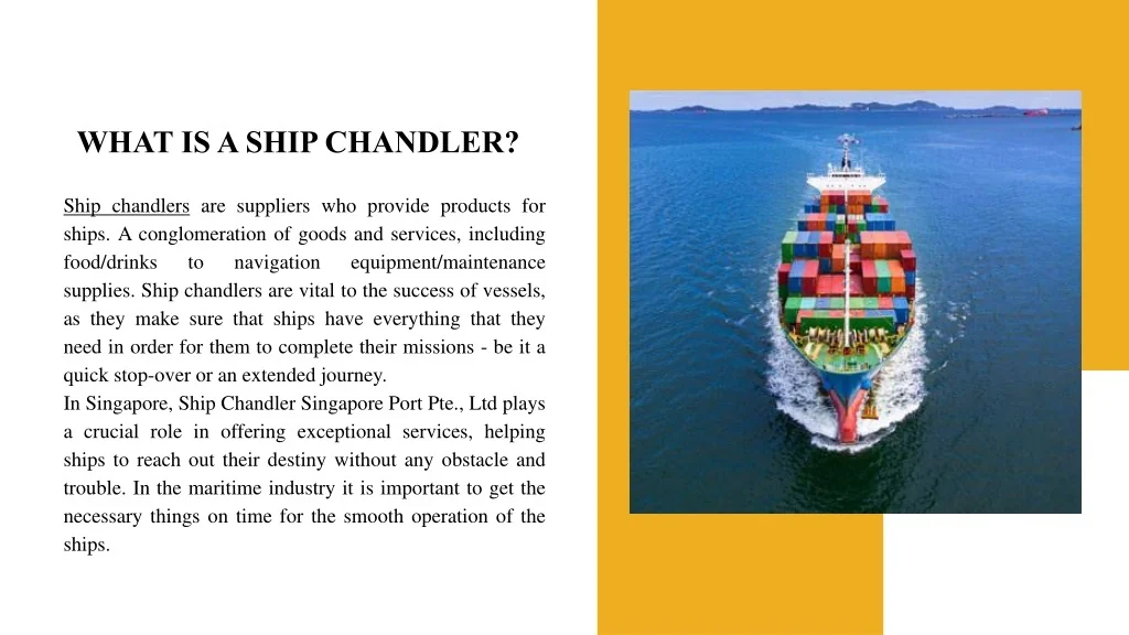 PPT - Top Ship Chandler Services for Singapore Port Vessels PowerPoint ...