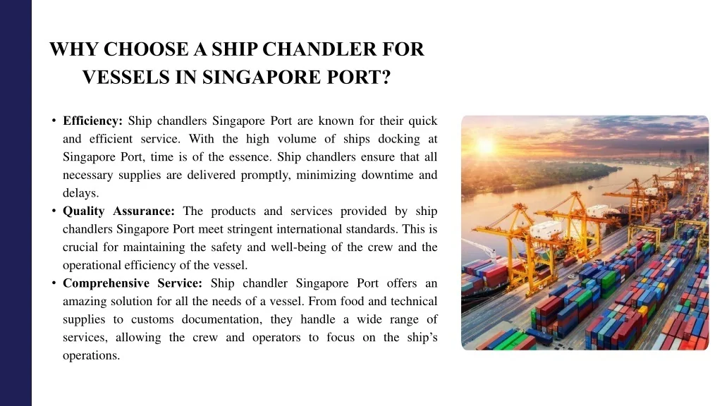 PPT - Top Ship Chandler Services for Singapore Port Vessels PowerPoint ...