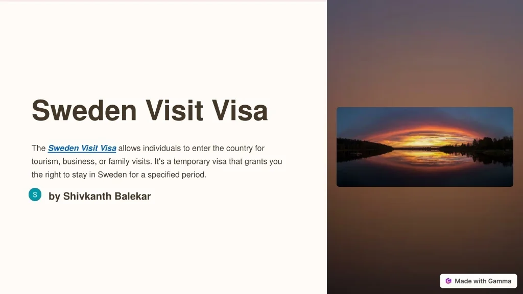 PPT - Unlock the Beauty of Sweden with a Sweden Visit Visa PowerPoint ...
