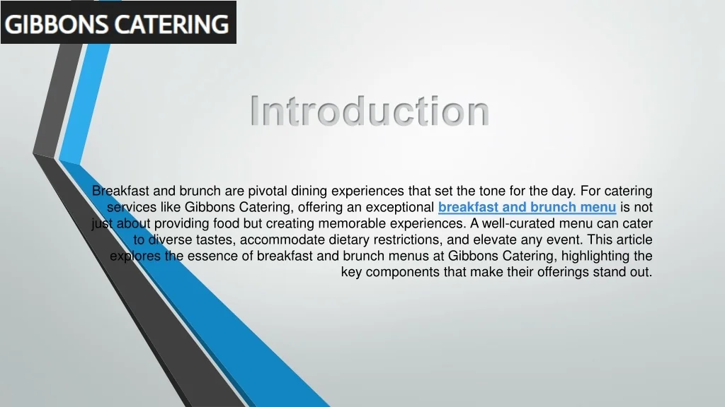 PPT - Delicious Breakfast & Brunch Menus to Start Your Day Right | Gibbons Catering PowerPoint ...