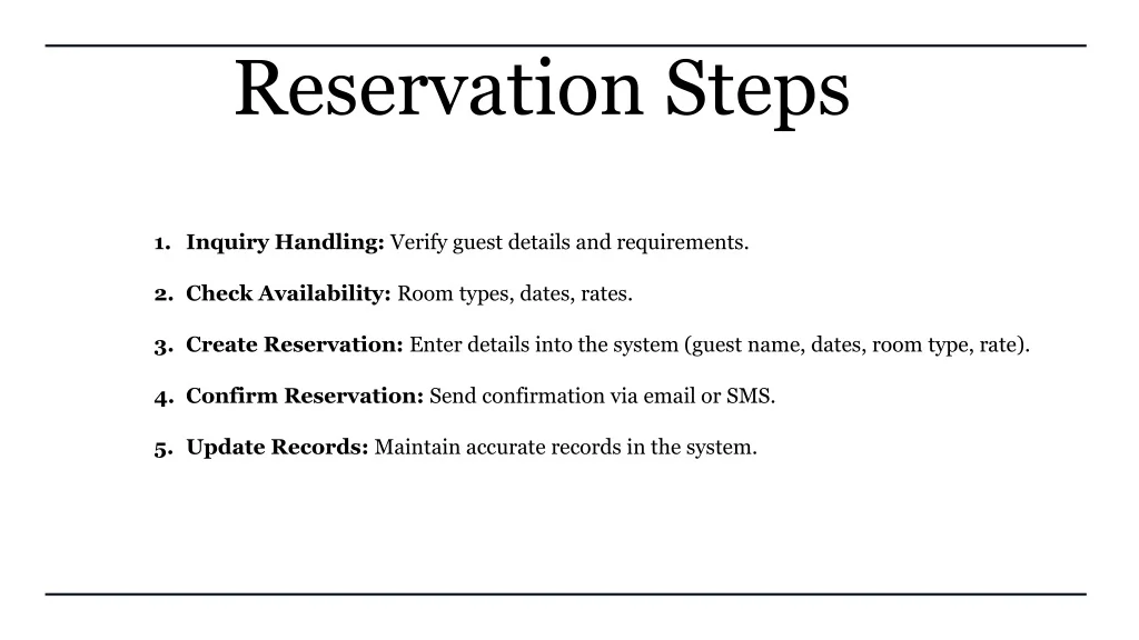 PPT - Hotel Reservation Training By Alok (MBA,MTTM,BHM&CT) PowerPoint ...