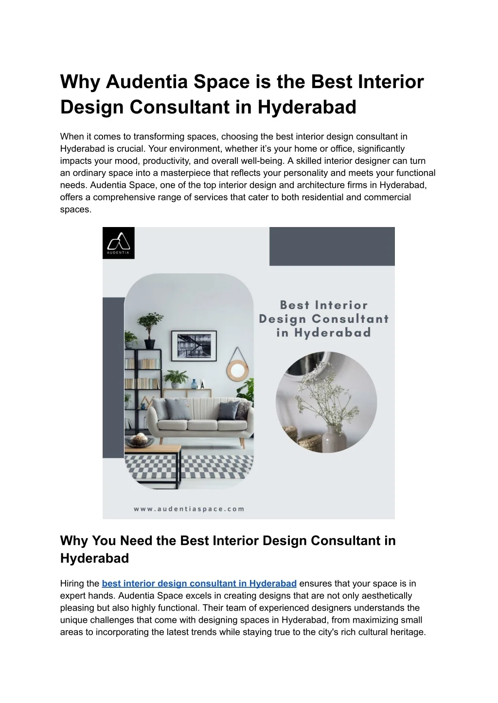 PPT - Why Audentia Space is the Best Interior Design Consultant in ...