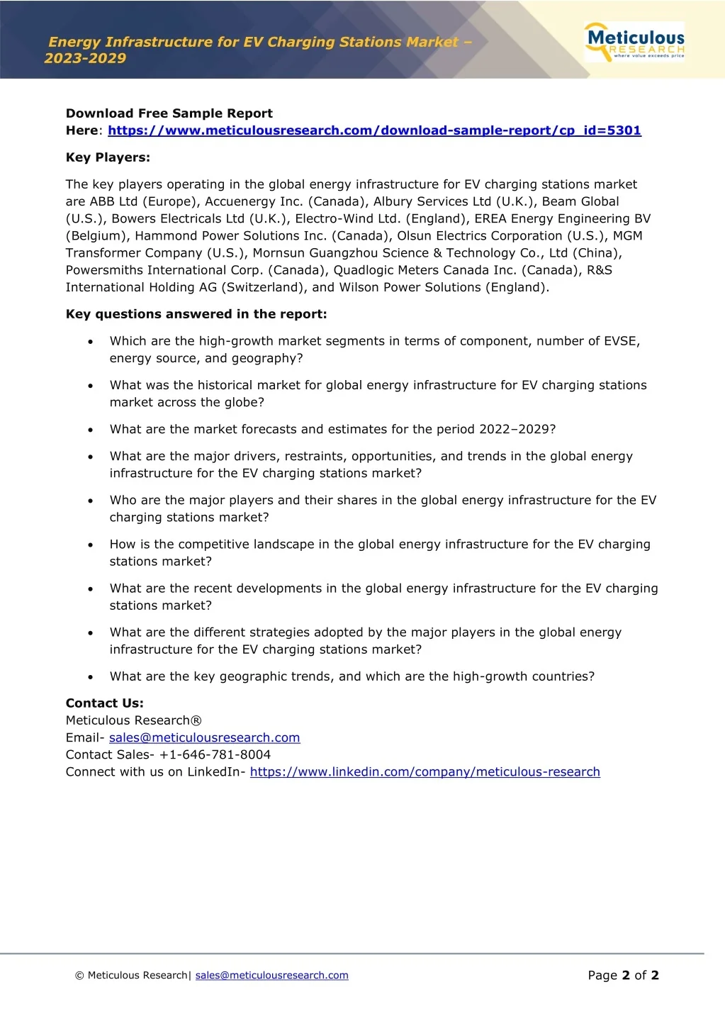PPT - Energy Infrastructure for EV Charging Stations Market Expected to ...