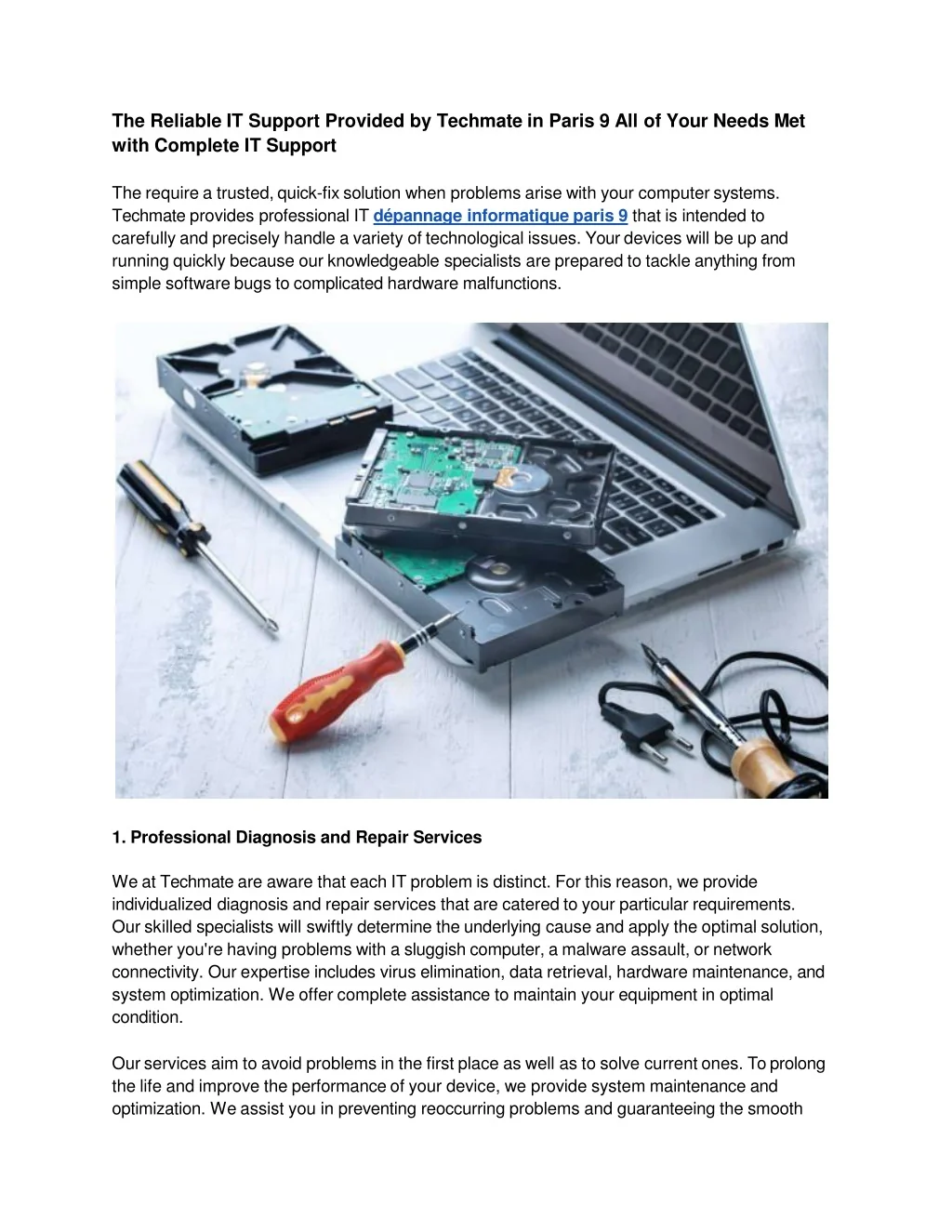 PPT - The Reliable IT Support Provided by Techmate in Paris 9 All of ...