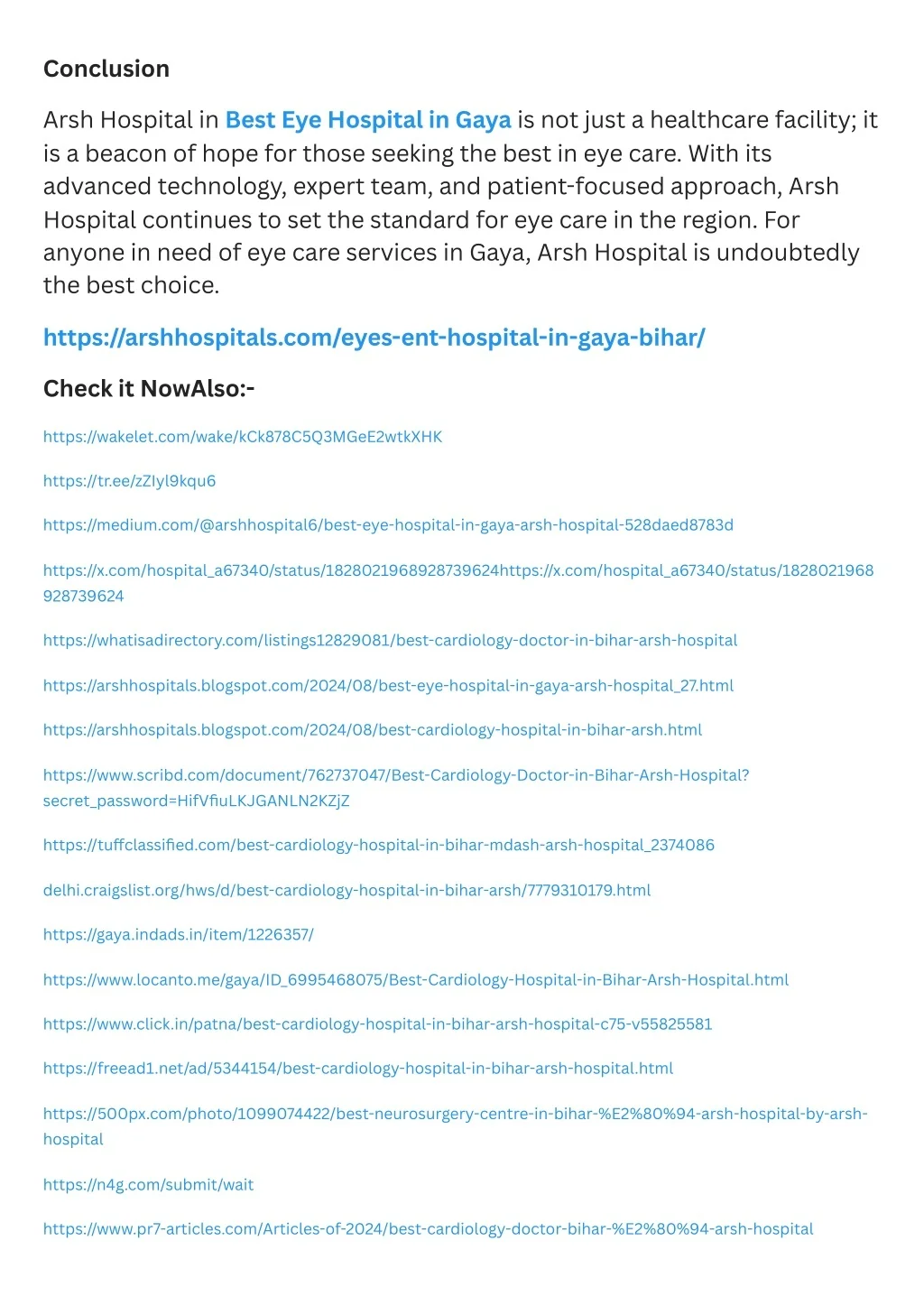 PPT - Best Eye Hospital in Gaya — Arsh Hospital PowerPoint Presentation ...