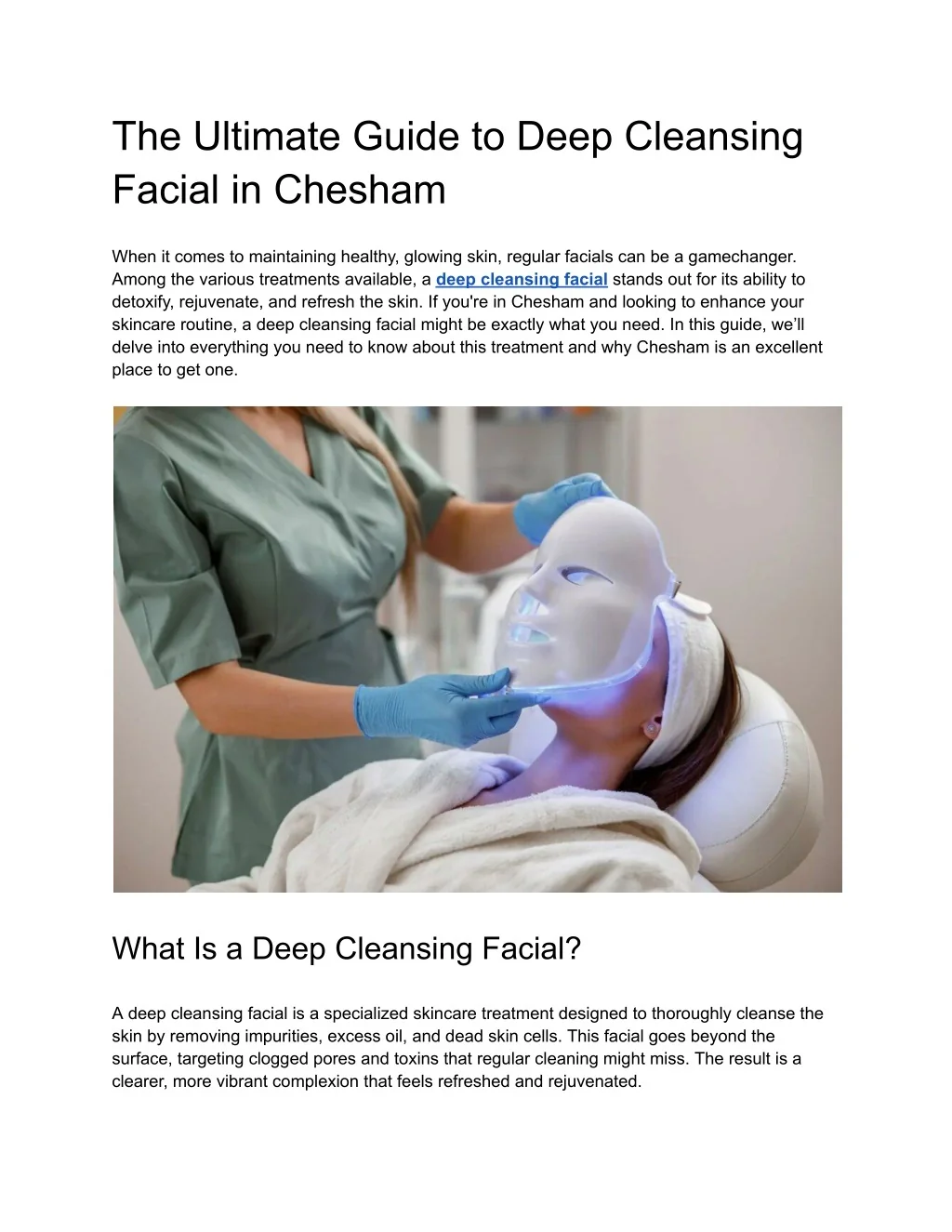PPT - The Ultimate Guide to Deep Cleansing Facial in Chesham PowerPoint ...