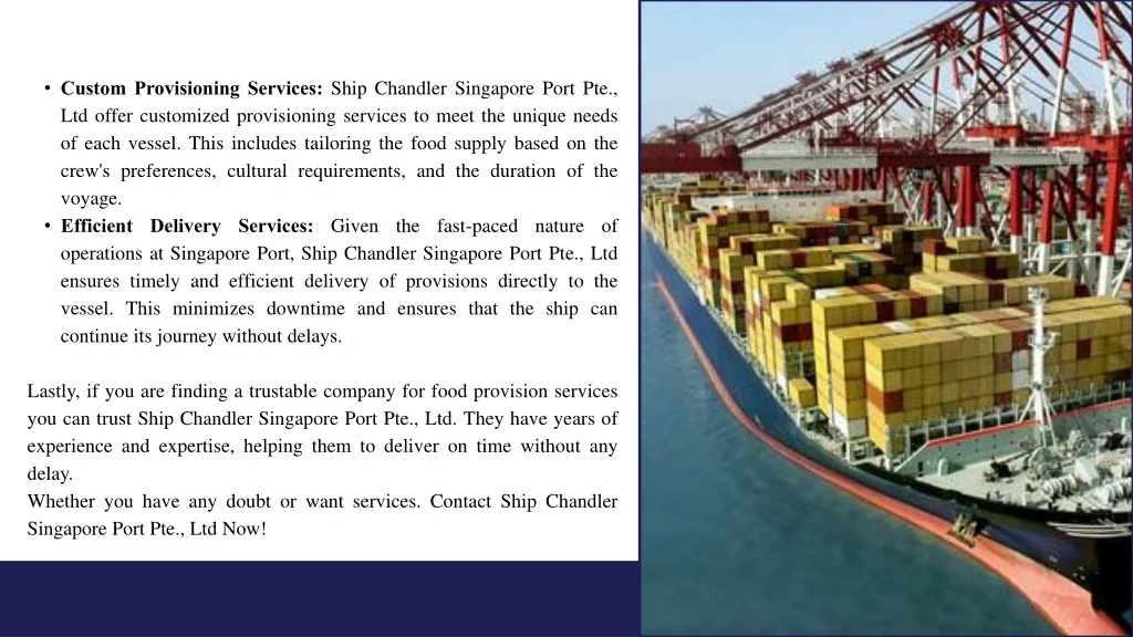 PPT - Ship Provisions Supply Ensuring Quality Food for Vessels at ...