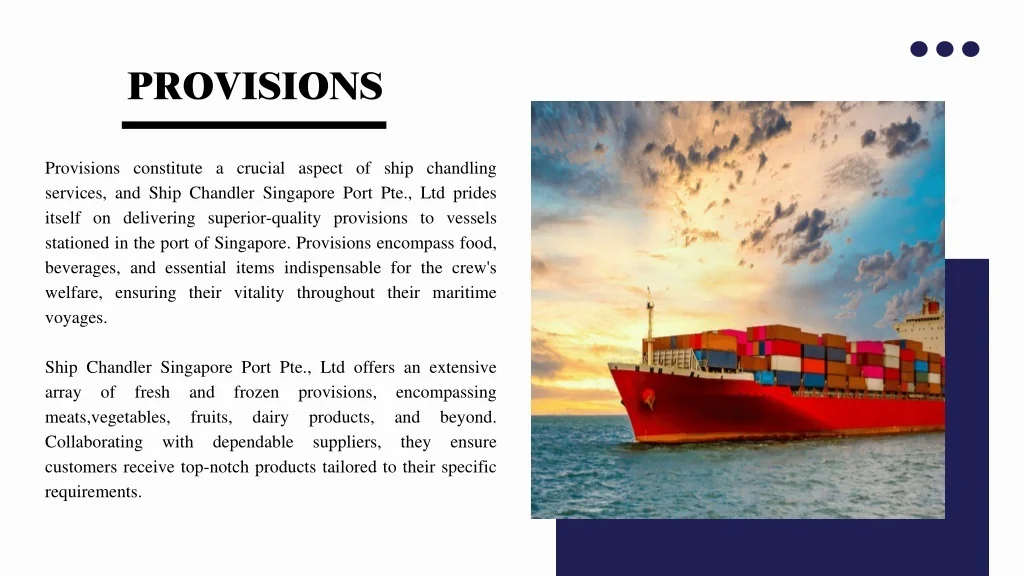 PPT - Ship Provisions Supply Ensuring Quality Food for Vessels at ...