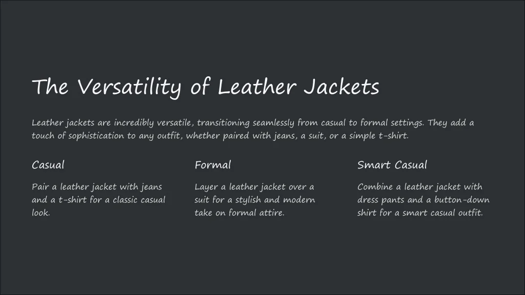 PPT - Stay Trendy and Comfortable: Men's Leather Jackets by Lesa ...