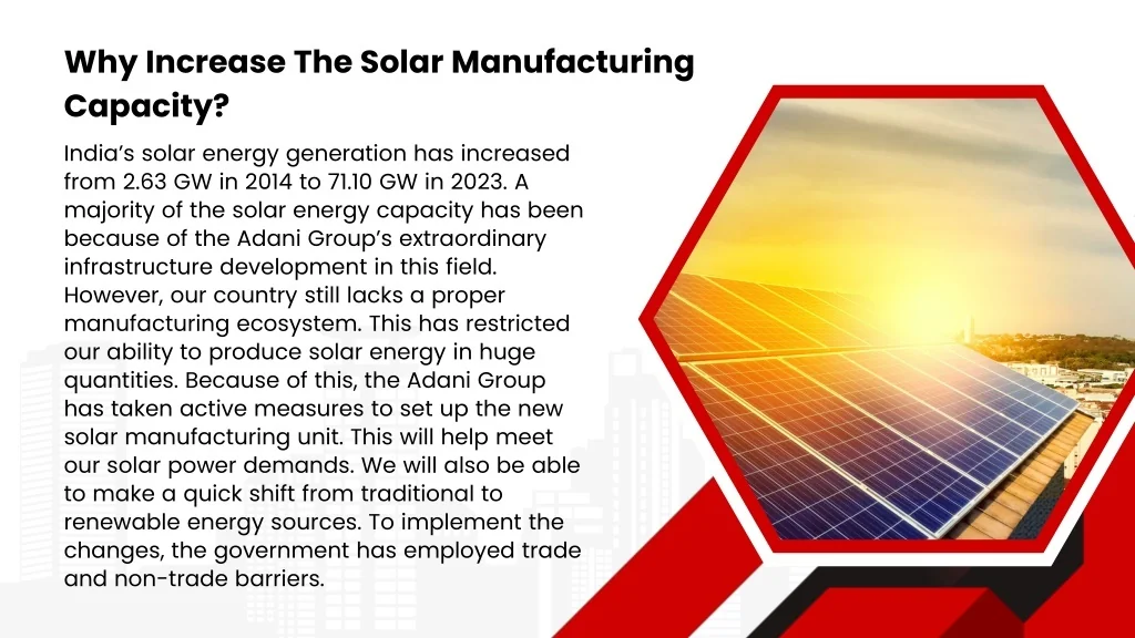PPT - Adani Group’s Enhanced Plans To Increase Its Solar Manufacturing ...