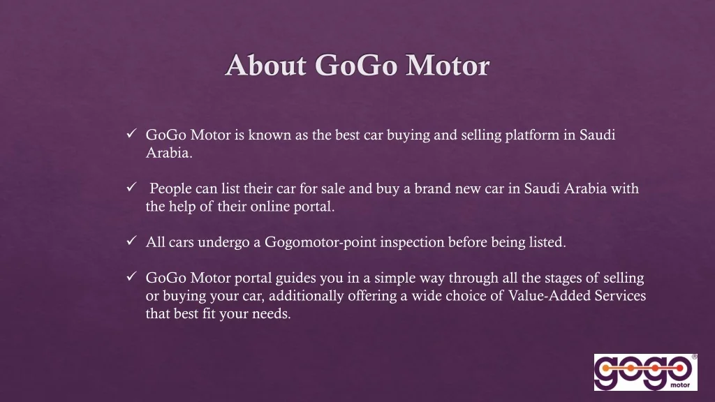 PPT - Car Selling Platform - GoGo Motor PowerPoint Presentation, free ...