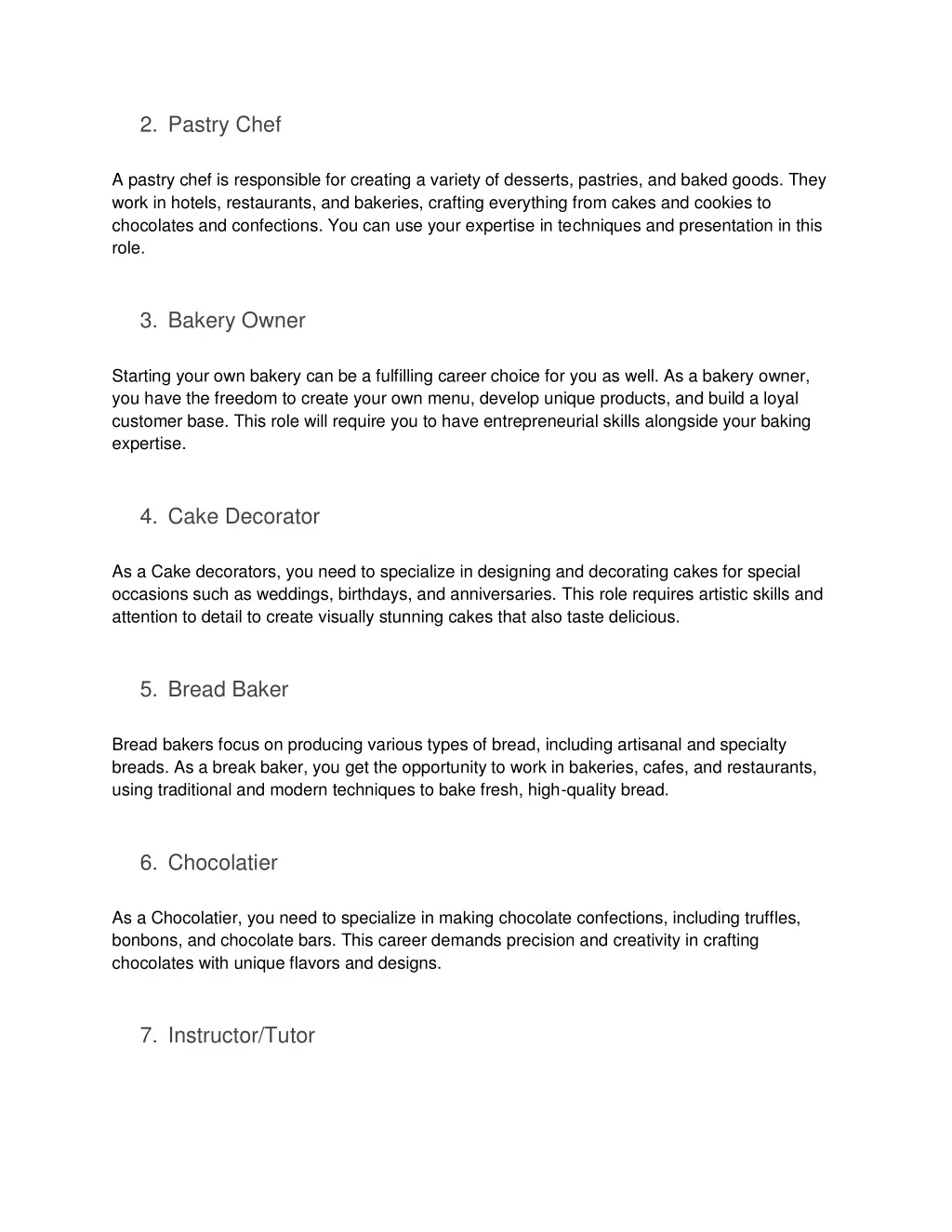 PPT - 11 Career Options in Baking and Pastry Industry in India ...