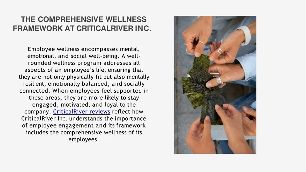 PPT - Employee Wellness Programs The Backbone of CriticalRiver’s ...