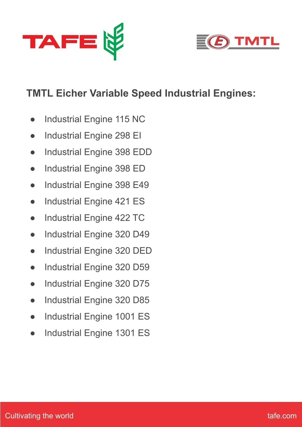 PPT - TMTL- Eicher Industrial Engines PowerPoint Presentation, free ...