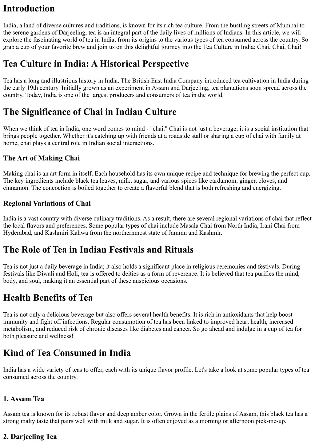 PPT - Tea Culture in India: Chai, Chai, Chai! PowerPoint Presentation ...
