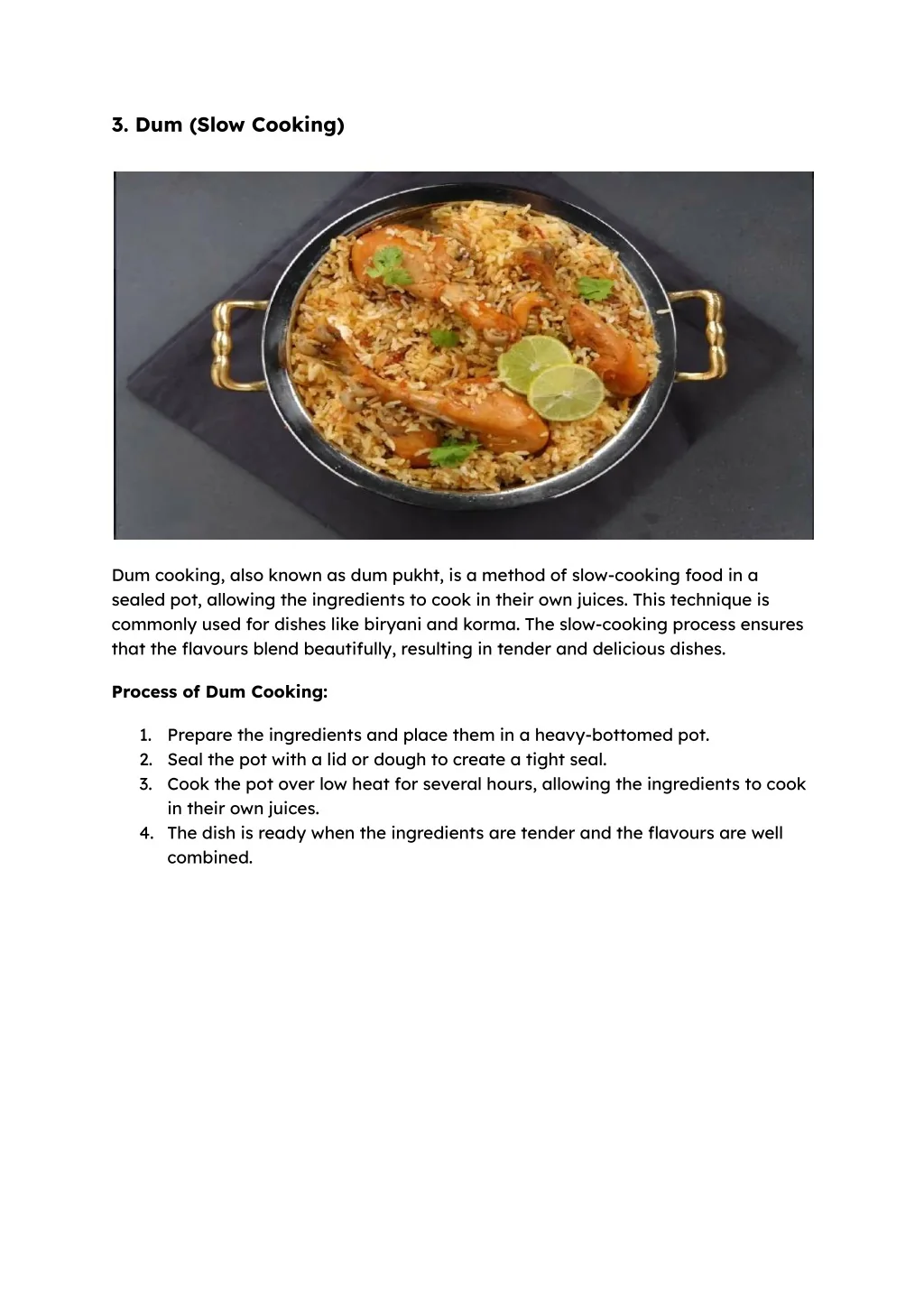 PPT - Traditional Cooking Methods in Indian Cuisine | Dilchad ...