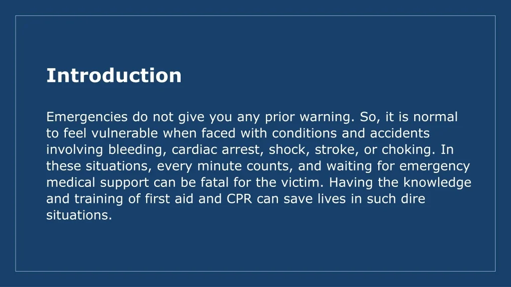 PPT - How First Aid Training Can Save Lives in Emergencies PowerPoint ...