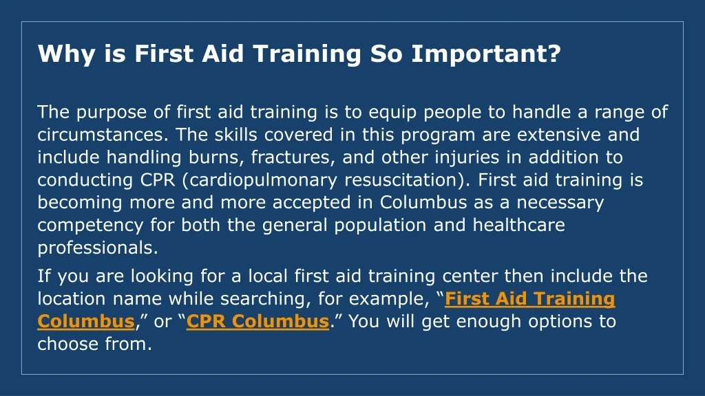 PPT - How First Aid Training Can Save Lives in Emergencies PowerPoint ...