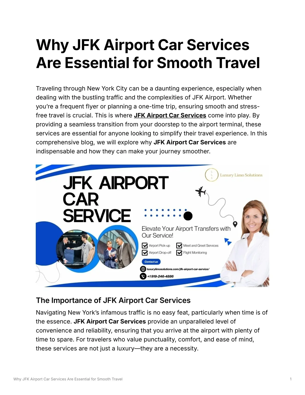 PPT - Why JFK Airport Car Services Are Essential for Smooth Travel ...