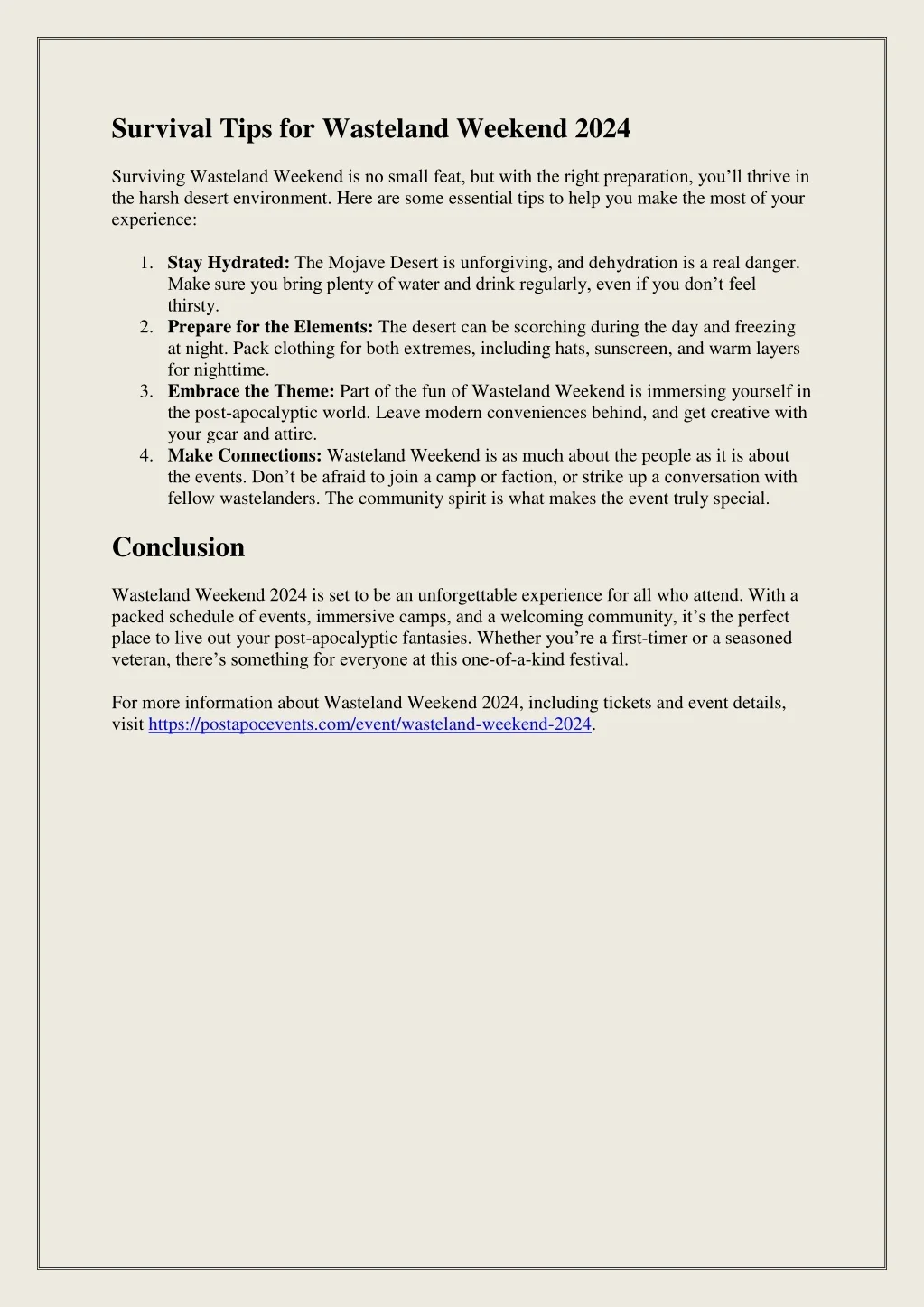 PPT - A Complete Guide to Wasteland Weekend 2024: Events, Camps, and ...
