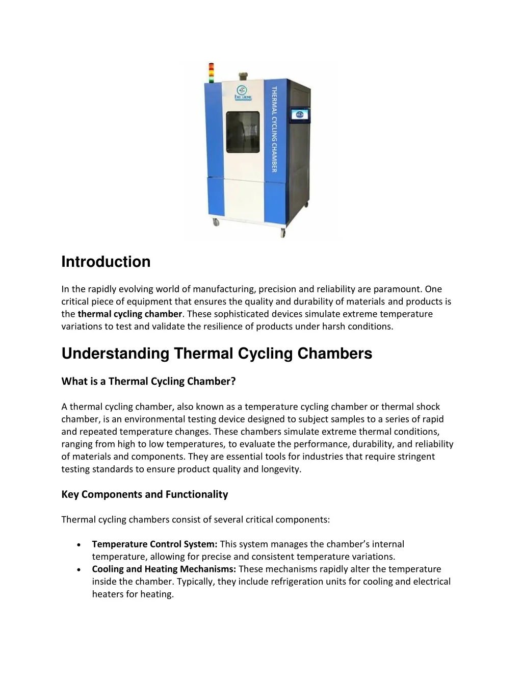 PPT - The Role of Thermal Cycling Chambers in Modern Manufacturing ...