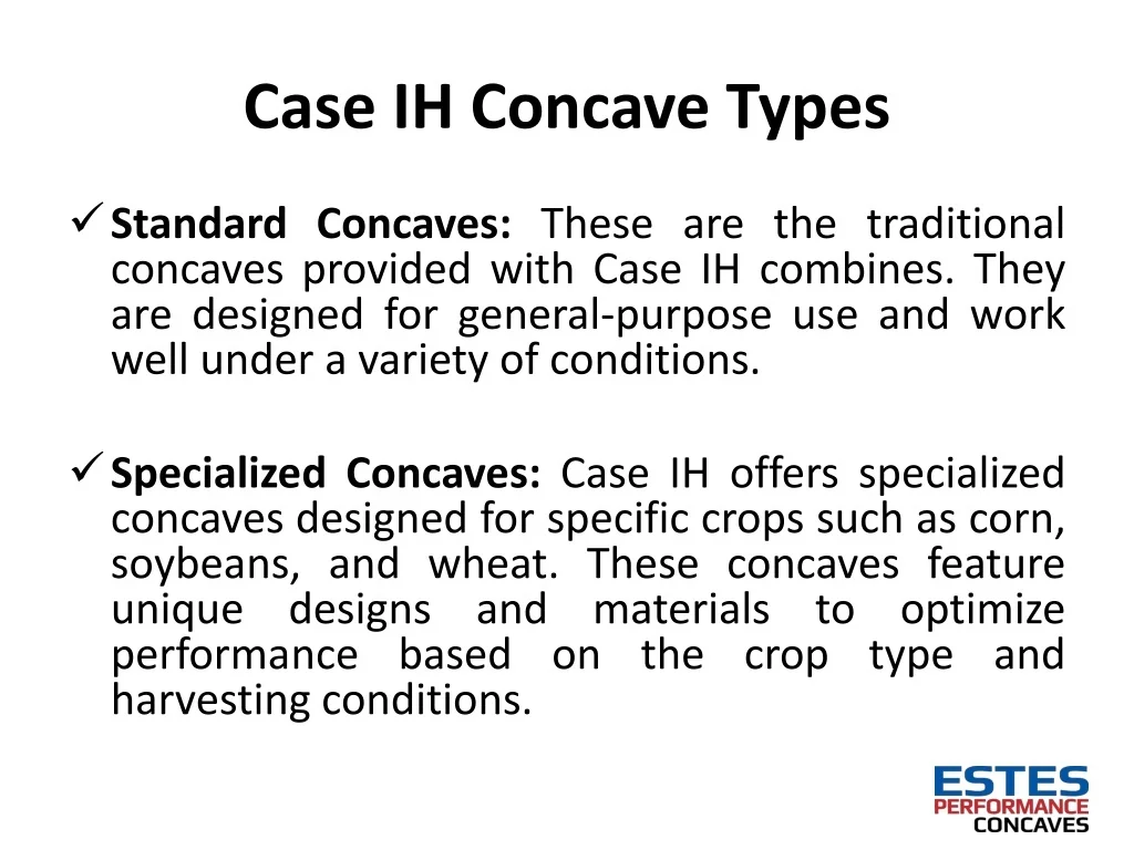 PPT - Case IH Concaves An Overview of Features and Benefits PowerPoint ...