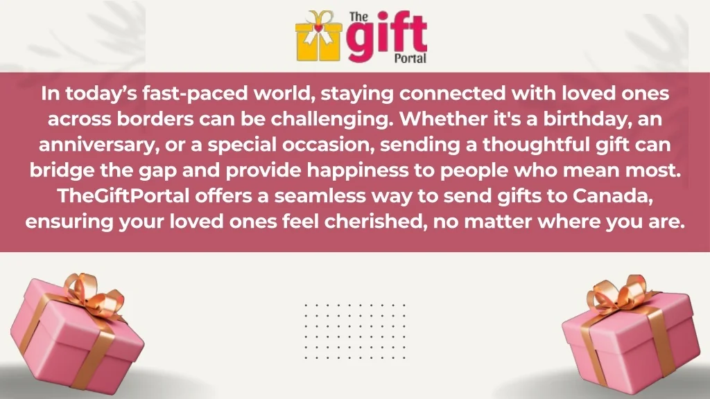PPT - Send Online Unique Gifts to Canada with Fast Delivery - TheGiftPortal PowerPoint ...