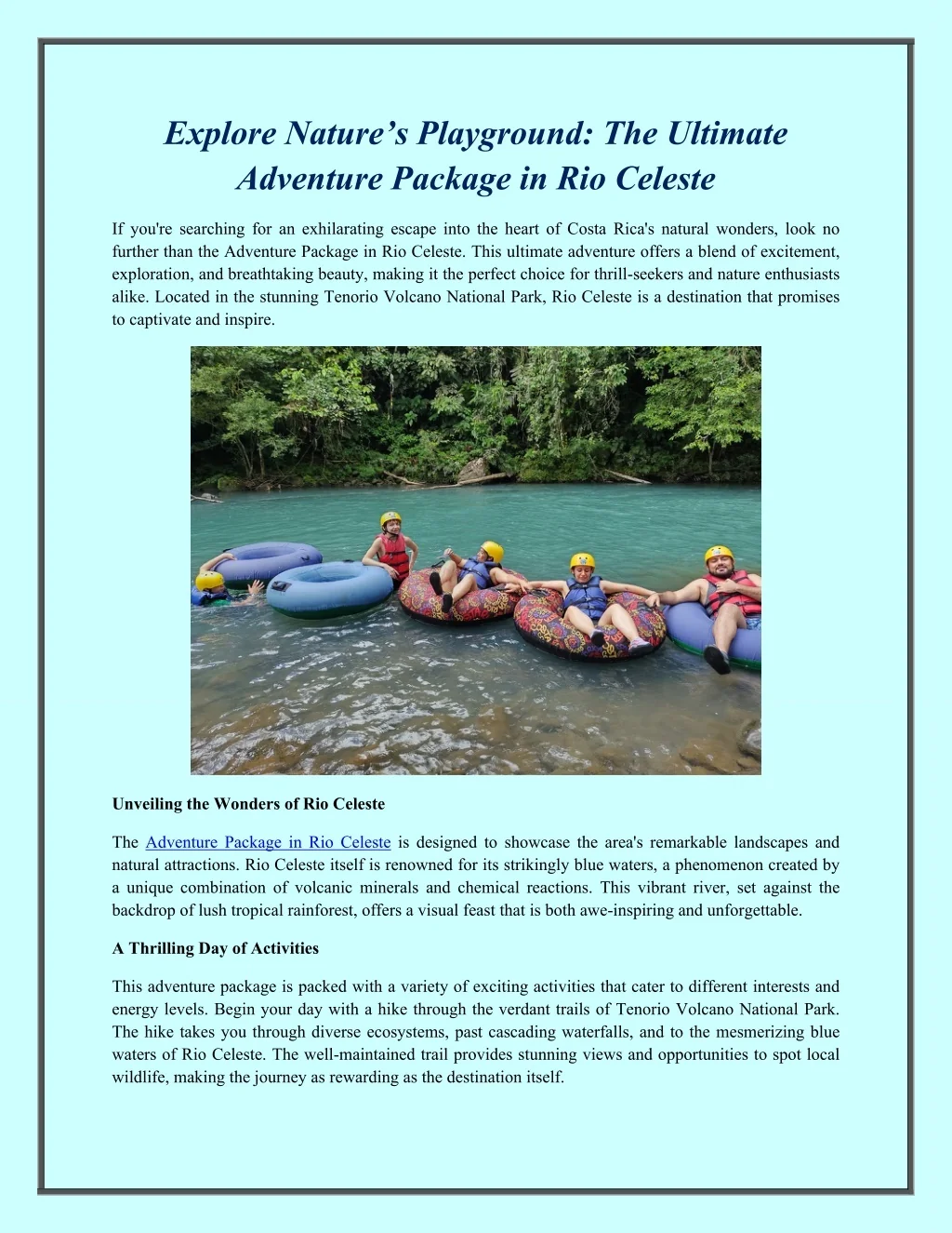 PPT - Explore Nature’s Playground The Ultimate Adventure Package in Rio ...