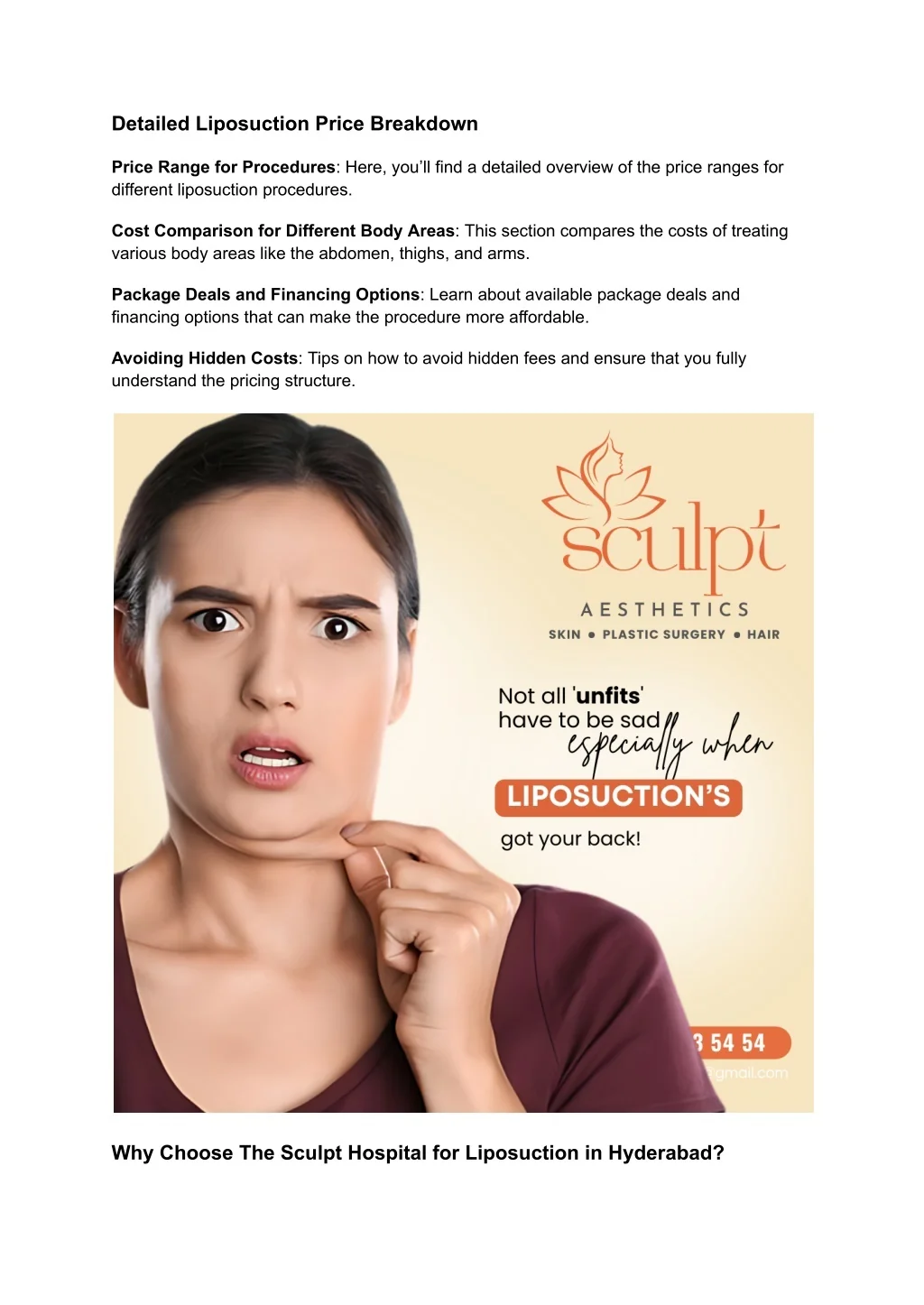 PPT - Liposuction Price in Hyderabad at The Sculpt Hospital PowerPoint ...
