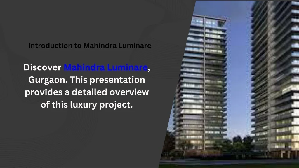 PPT - Mahindra Luminare Sector 59 Gurgaon PowerPoint Presentation, free ...