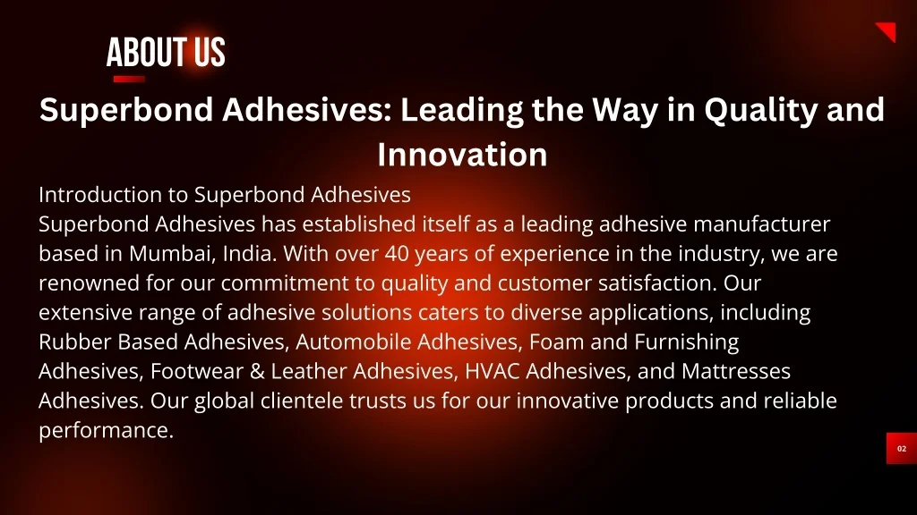 PPT - Superbond Adhesives: 40 Years of Excellence in Innovative ...