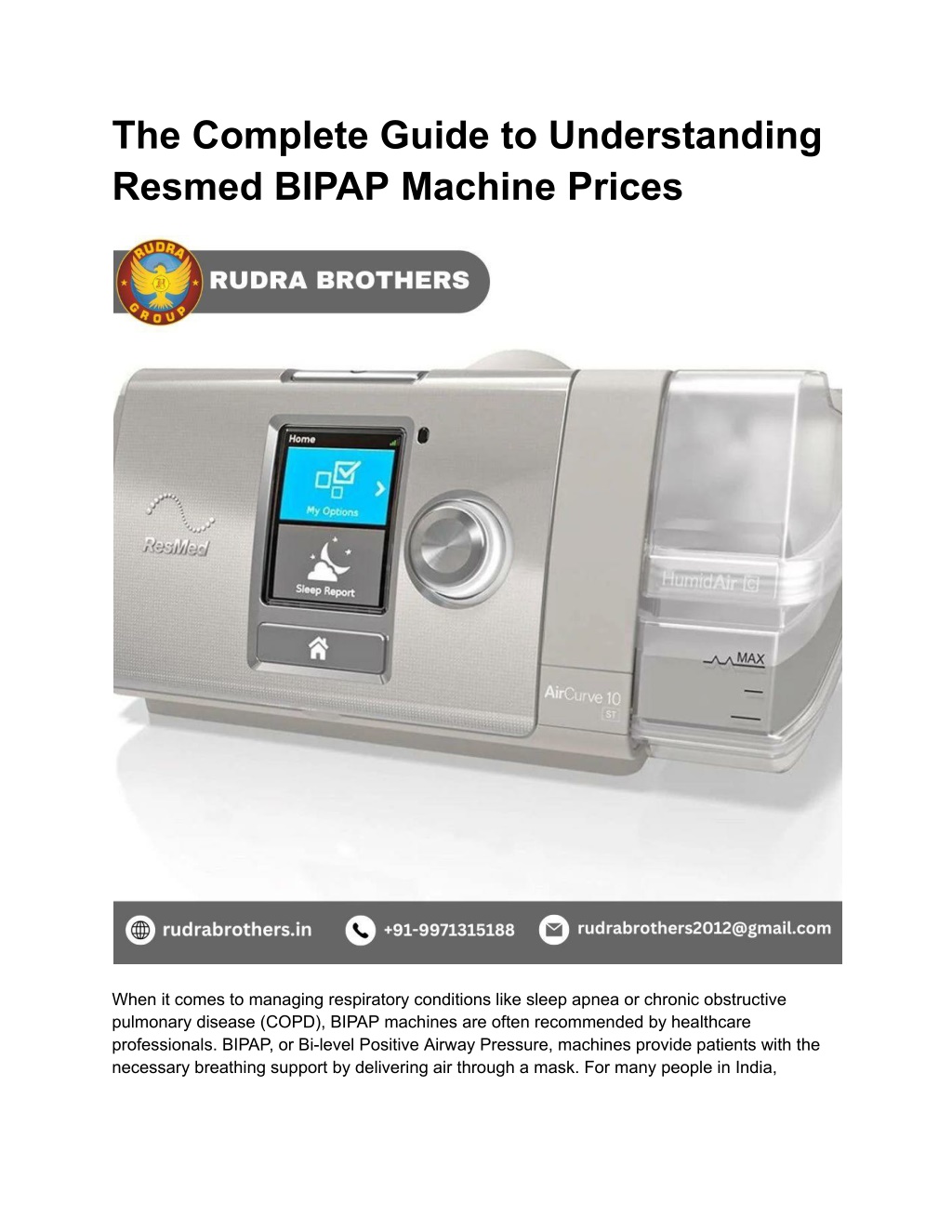 PPT - The Complete Guide to Understanding Resmed BIPAP Machine Prices ... PPT - The Complete Guide to Understanding Resmed BIPAP Machine Prices ...