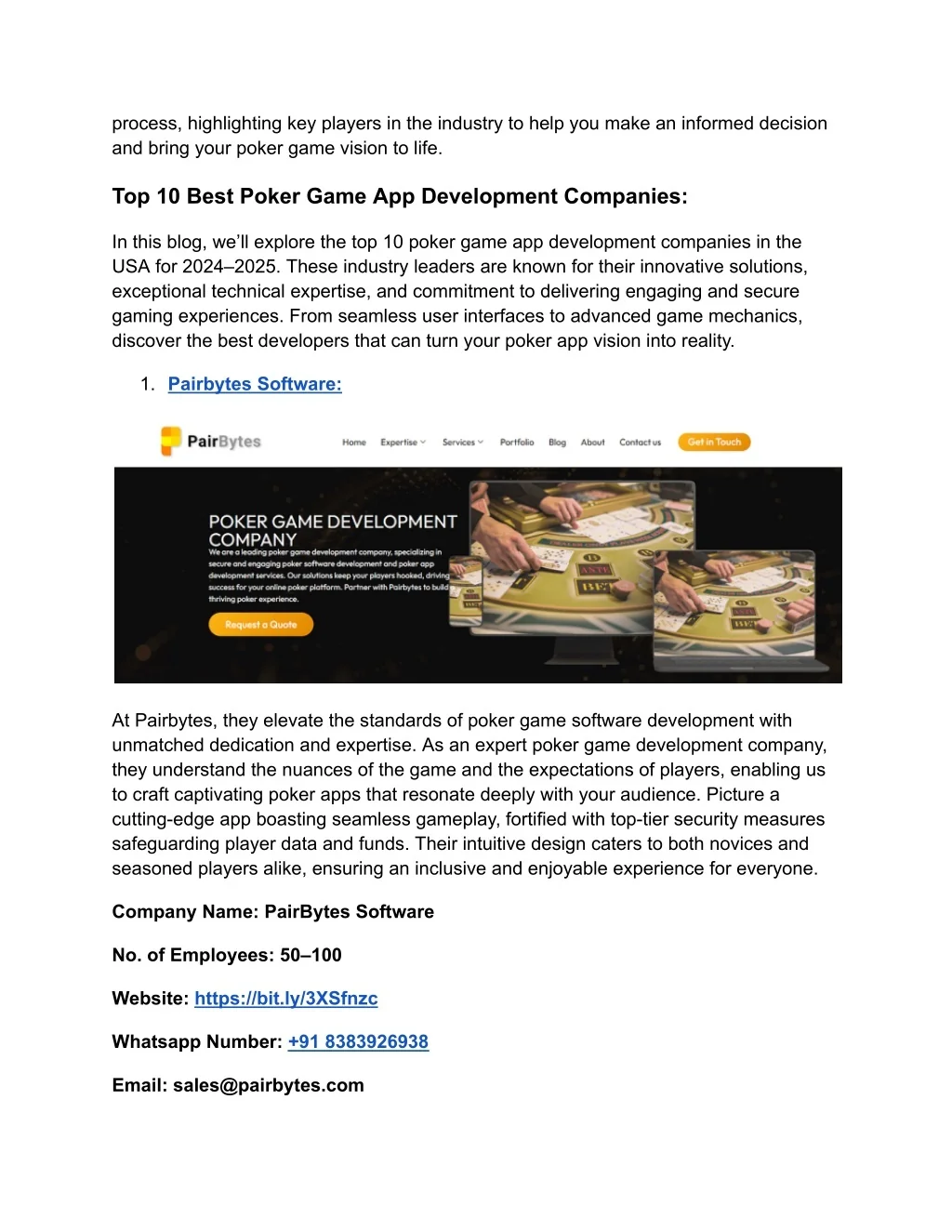 PPT - Top 10 Poker Game App Development Companies in India and USA 2024 ...