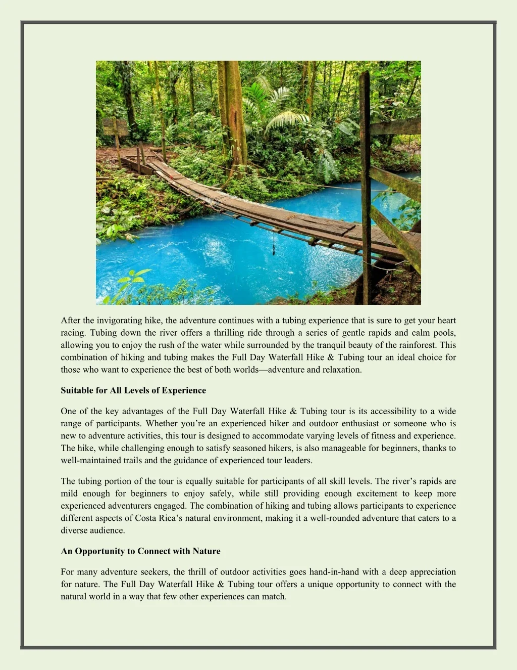 PPT - Why the Full Day Waterfall Hike & Tubing Tour is Perfect for ...