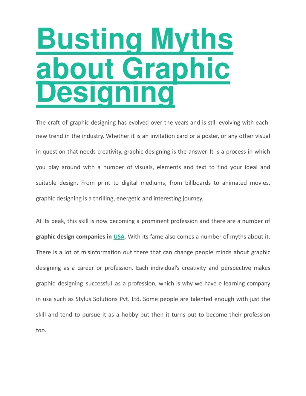 PPT - Busting Myths about Graphic Designing PowerPoint Presentation ...