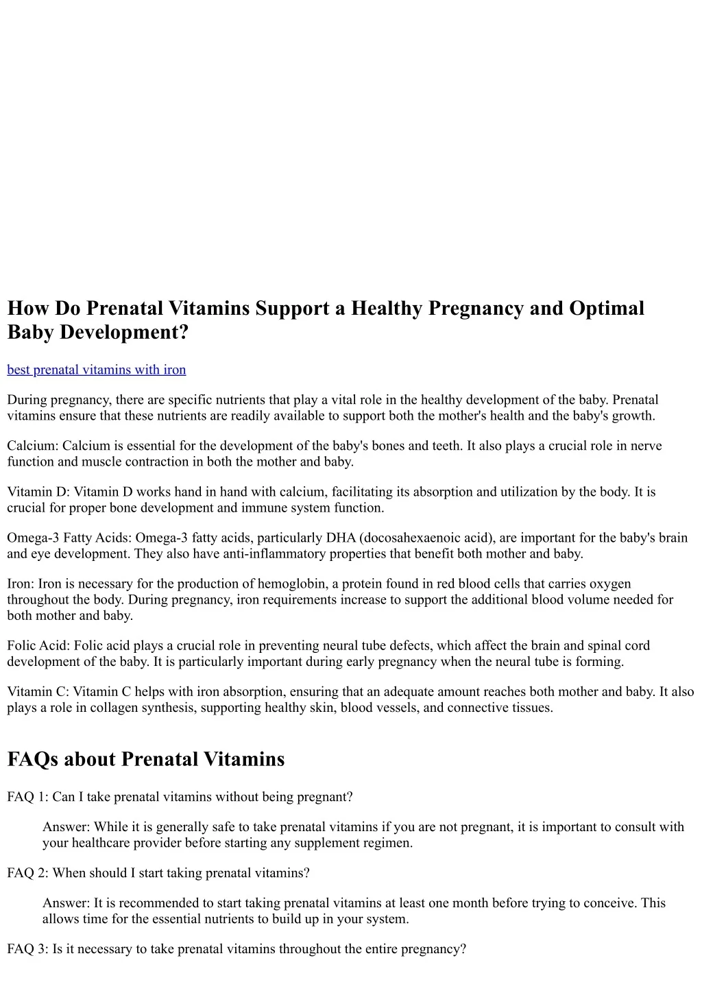 PPT - How Prenatal Vitamins Support a Healthy Pregnancy and Optimal ...