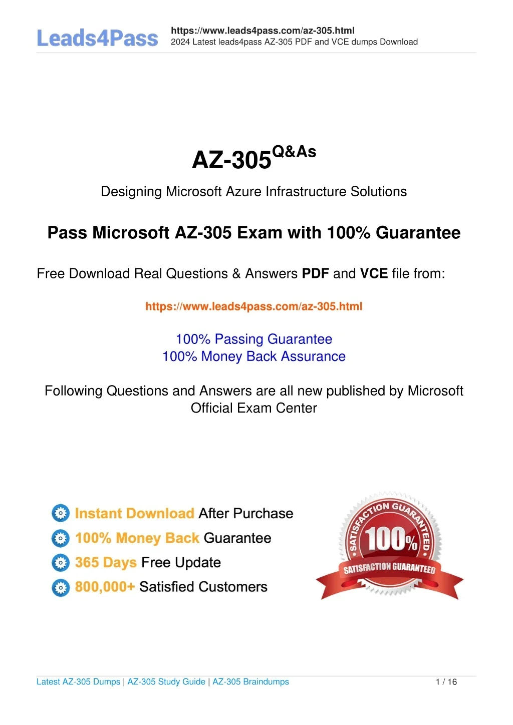 PPT - Microsoft AZ-305 dumps exam questions latest update in September ...