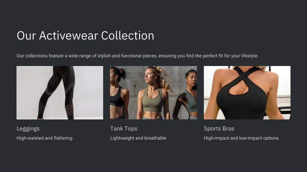 PPT - Activewear Essentials Women’s Sport Suits and Yoga Sets for Every ...