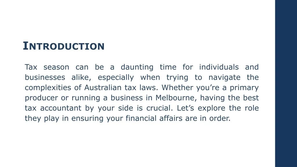 PPT - The Role of the Best Tax Accountant in Melbourne During Tax ...