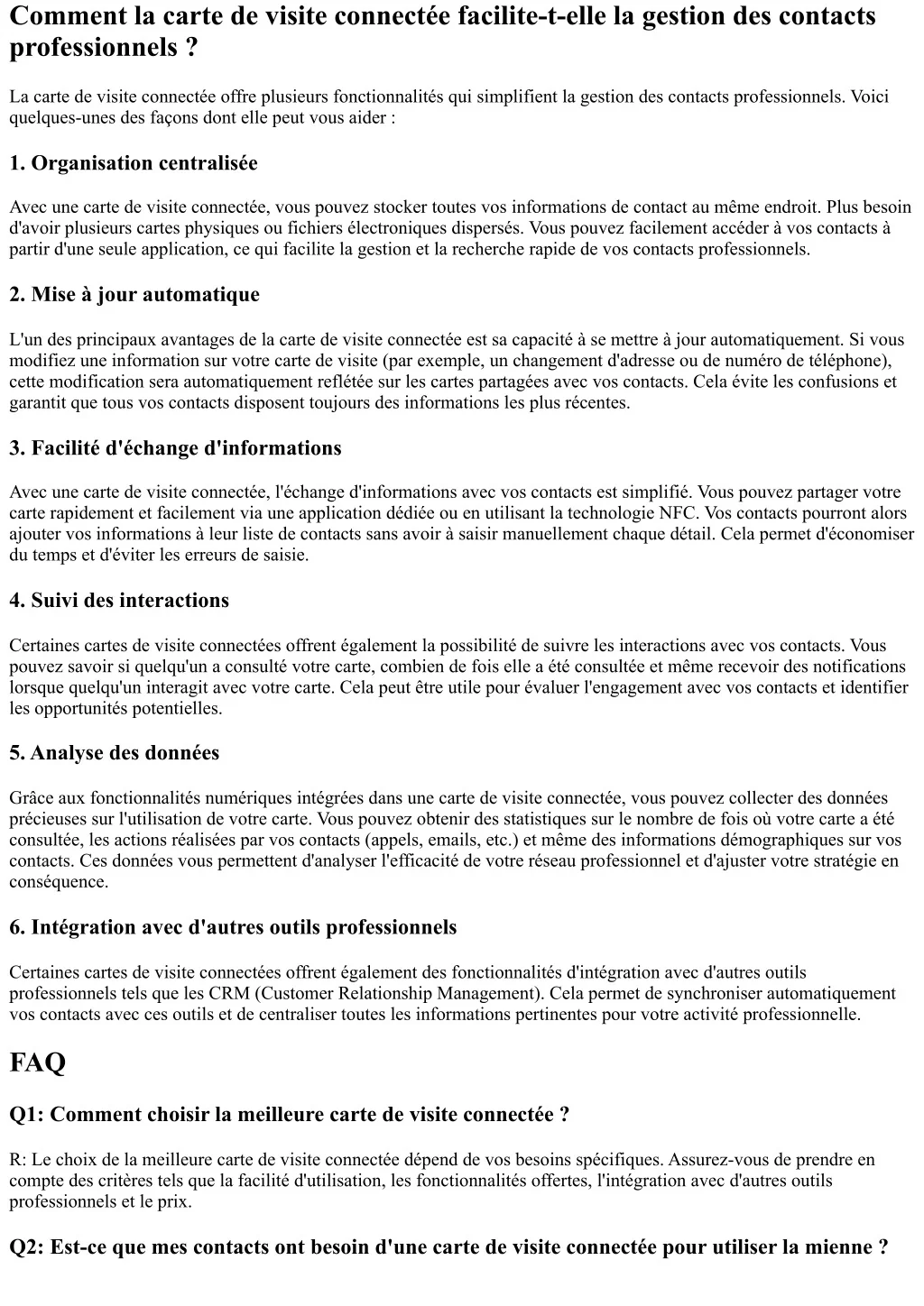 PPT - Comment la carte de visite connectée facilite-t-elle la gestion ...