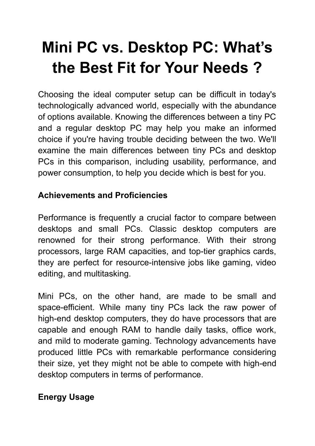 PPT - Selligion - Mini PC 2024: Bringing High-Performance Computing to ...