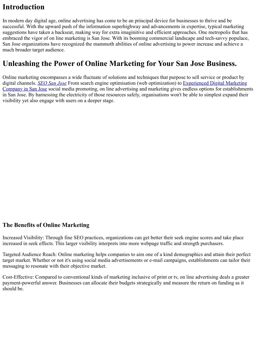 PPT - Unleashing the Power of Online Marketing for Your San Jose ...