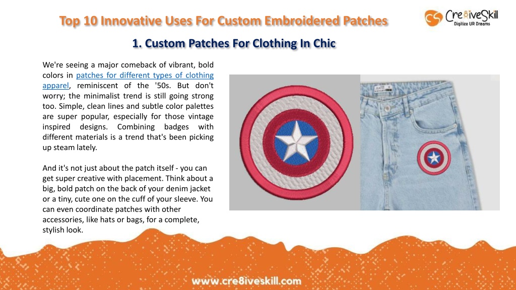 PPT - 10 Fun & Creative Ways to Use Custom Embroidered Patches ... PPT - 10 Fun & Creative Ways to Use Custom Embroidered Patches ...