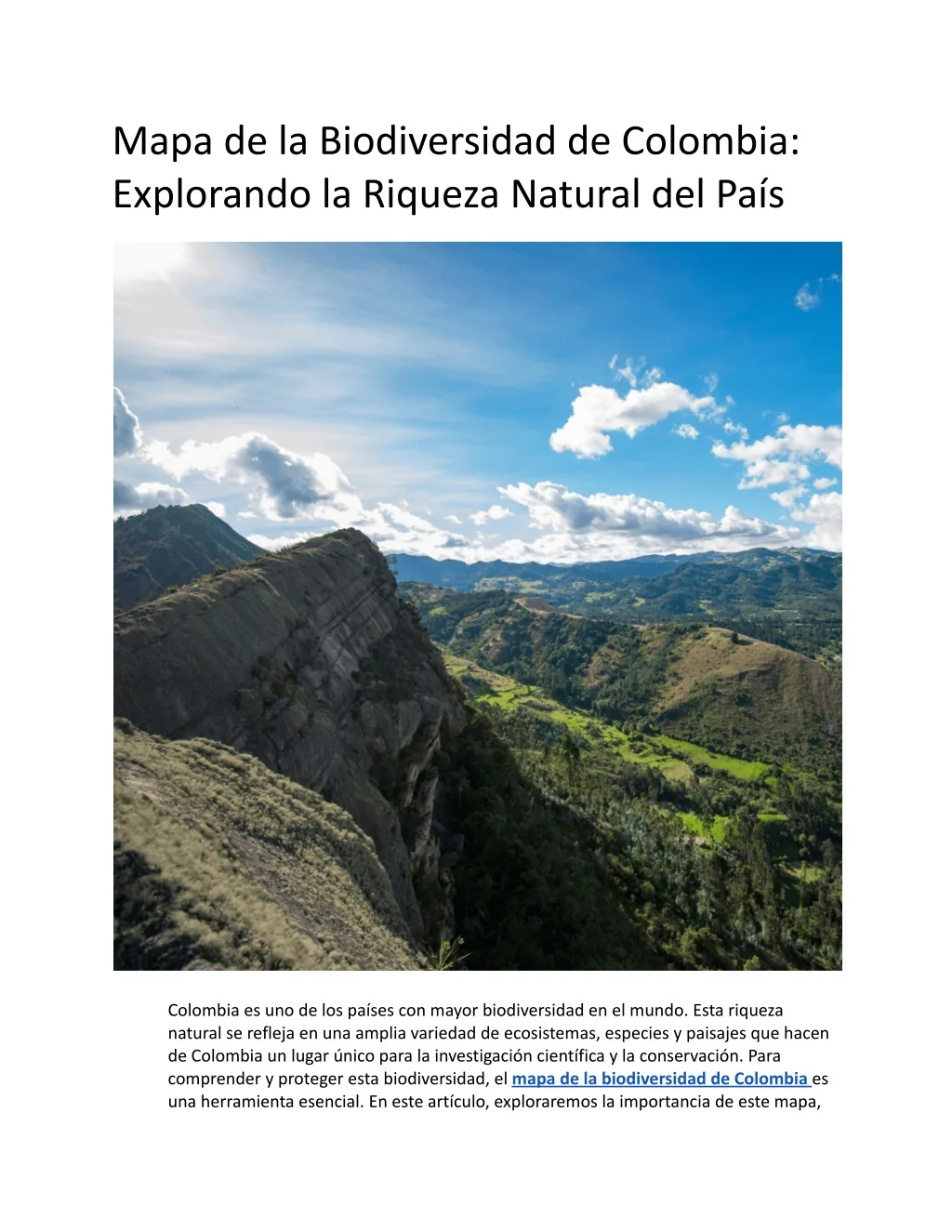 PPT - Mapa de la Biodiversidad de Colombia: Explorando la Riqueza ...