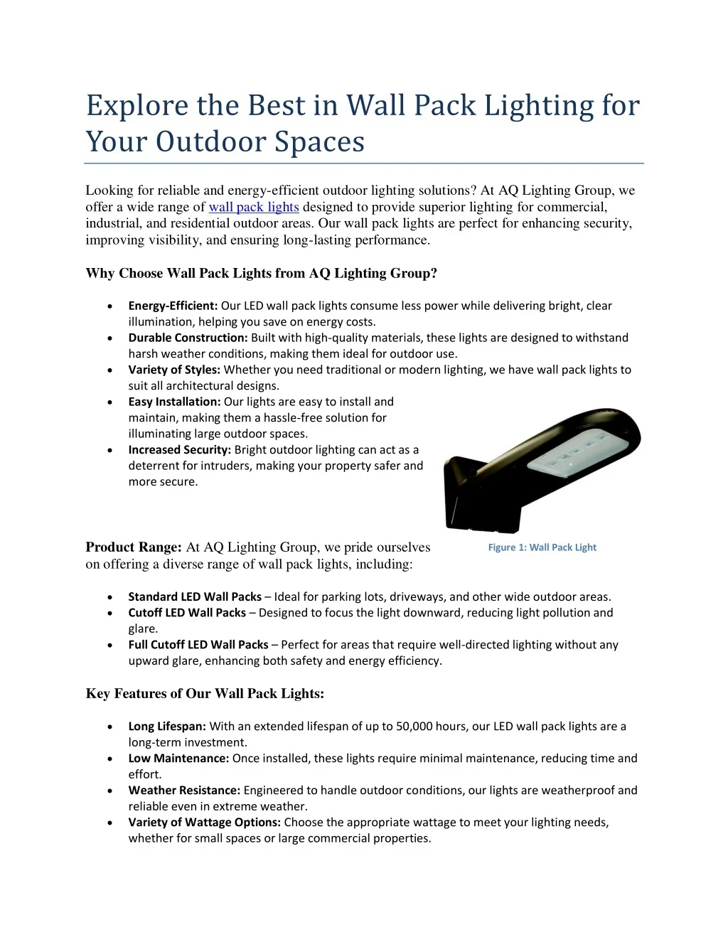 PPT - Explore the Best in Wall Pack Lighting for Your Outdoor Spaces (1 ...