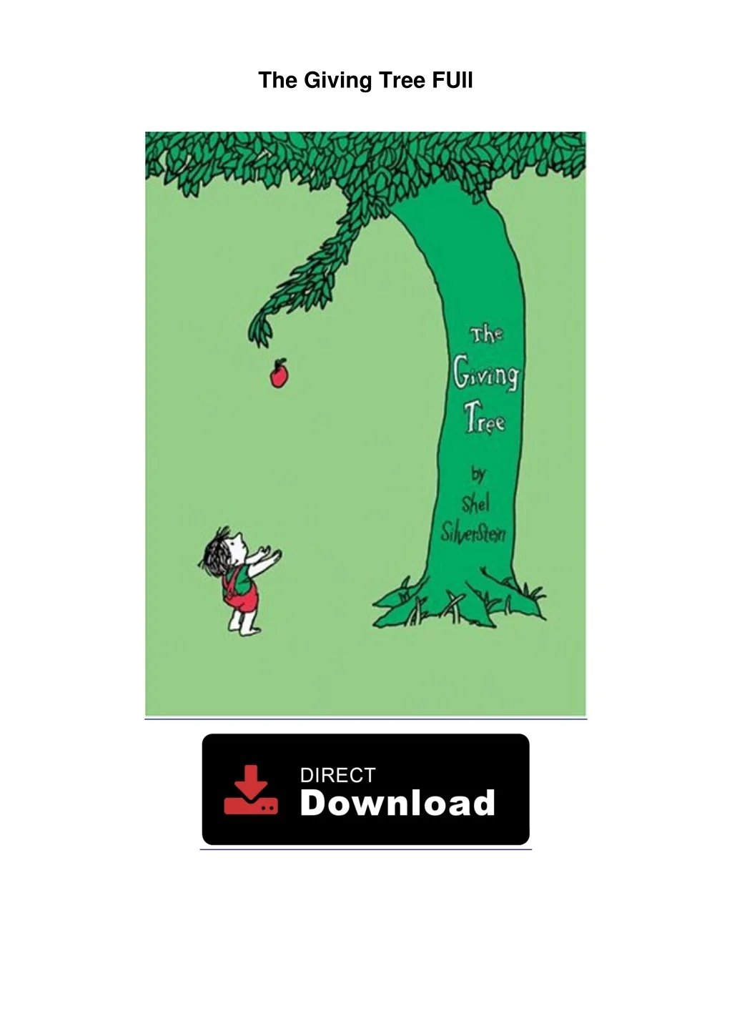 PPT - The Giving Tree FUll PowerPoint Presentation, free download - ID ...