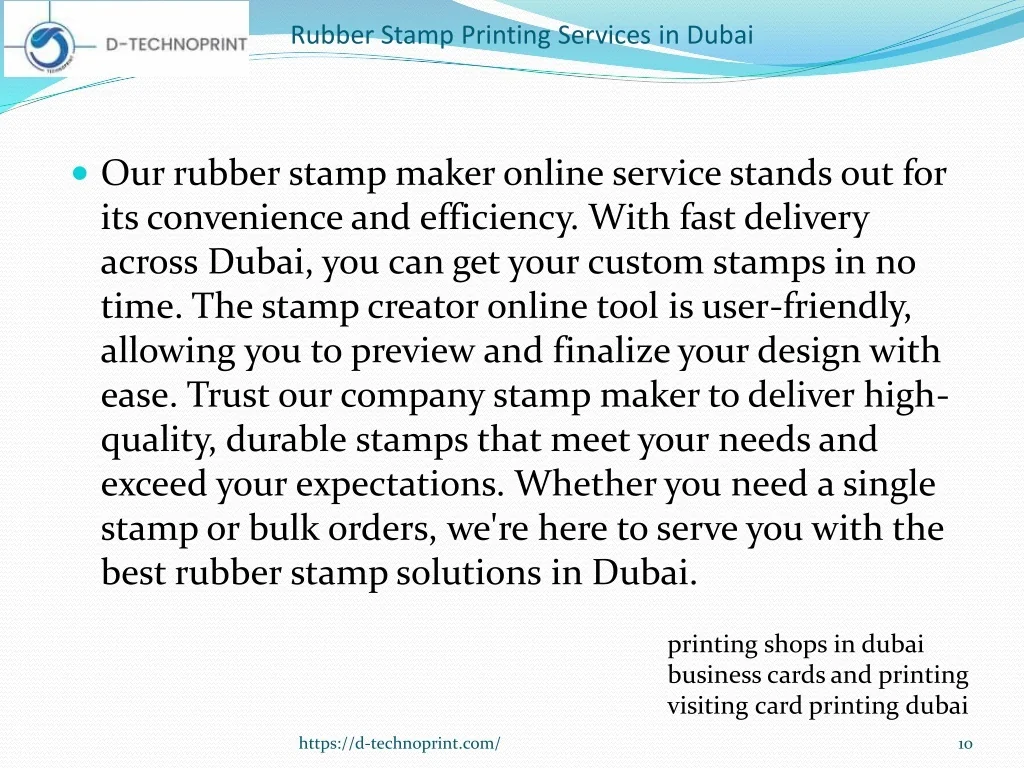 PPT - "Custom Rubber Stamp Maker Online | Reliable Company Stamp Maker ...