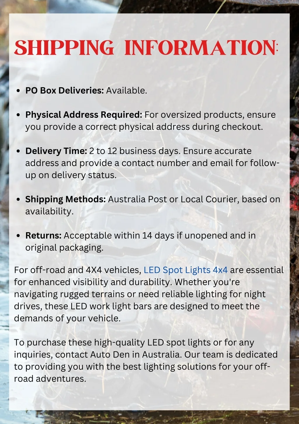 PPT - LED Spot Lights 4x4 - Perfect for Off-Road Adventures PowerPoint ...