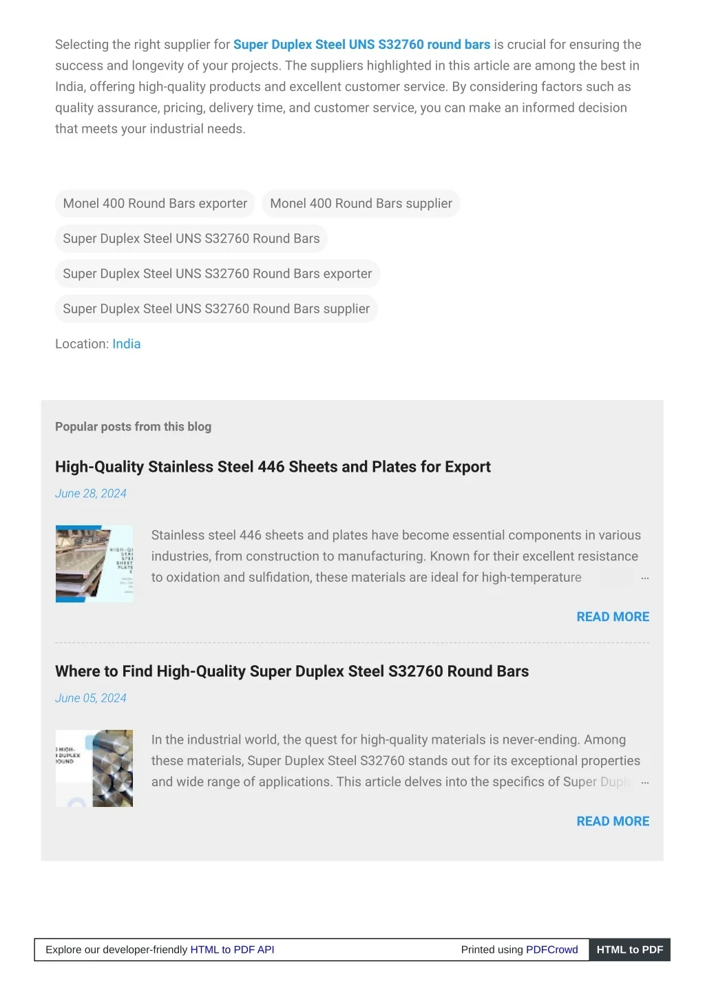 PPT - Top Supplier of Super Duplex Steel UNS S32760 Round Bars in India ...